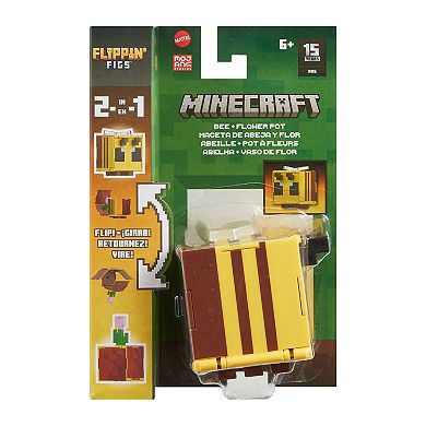 Mattel Minecraft Flippin’ Figs Bee + Flower Pot 2-In-1 Fidget Toy