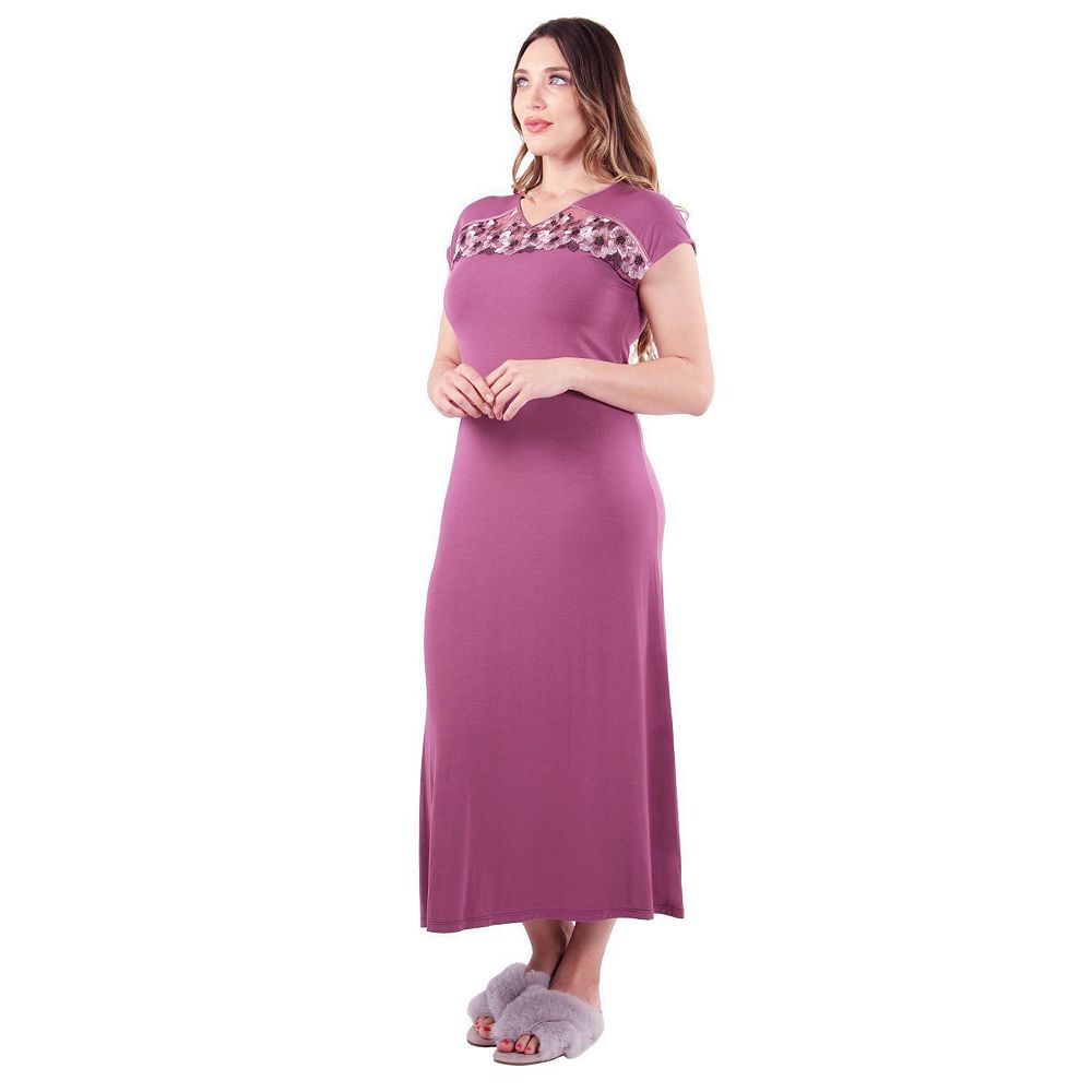 Women's Enchanted Romance Floral Accent Embroidered Nightgown