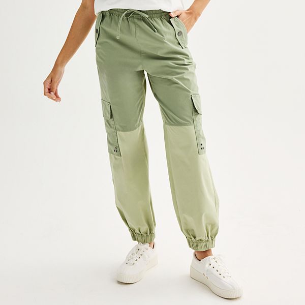 Juniors' SO® High Rise Parachute Cargo Jogger Pants