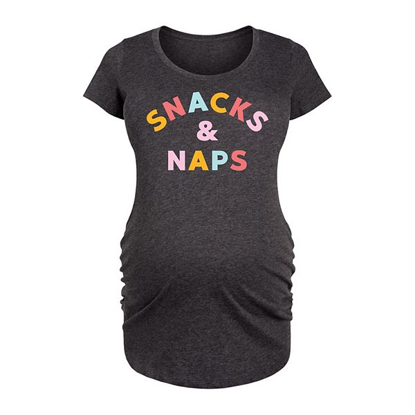 Maternity Snacks And Naps Graphic Tee