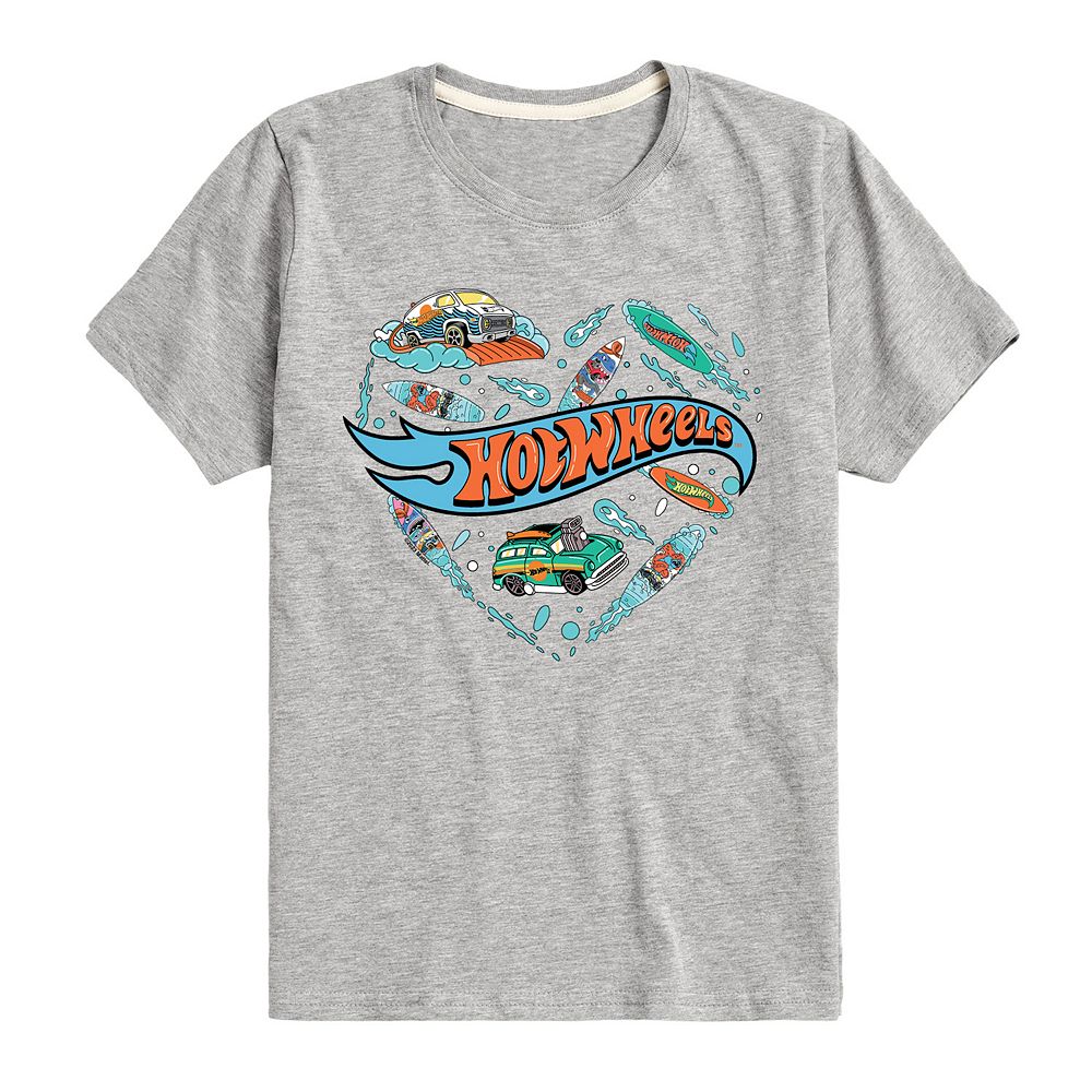 Boys 8-20 Hot Wheels Heart Surf Mix Graphic Tee
