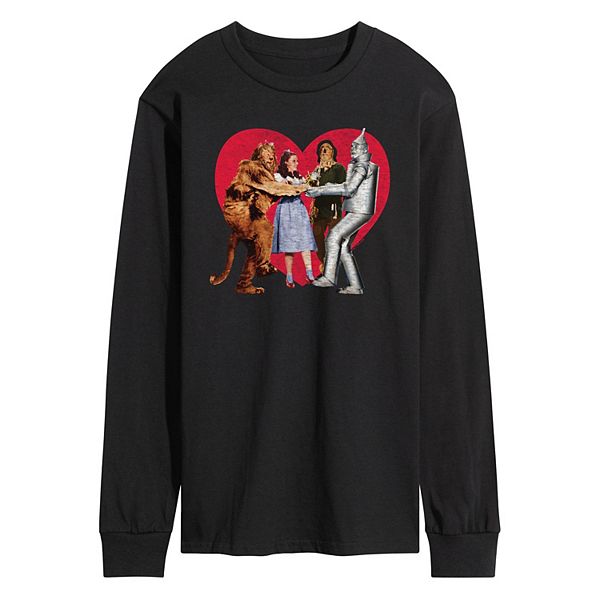 Men's Wizard Of Oz Group Photo Heart Long Sleeve Graphic Tee