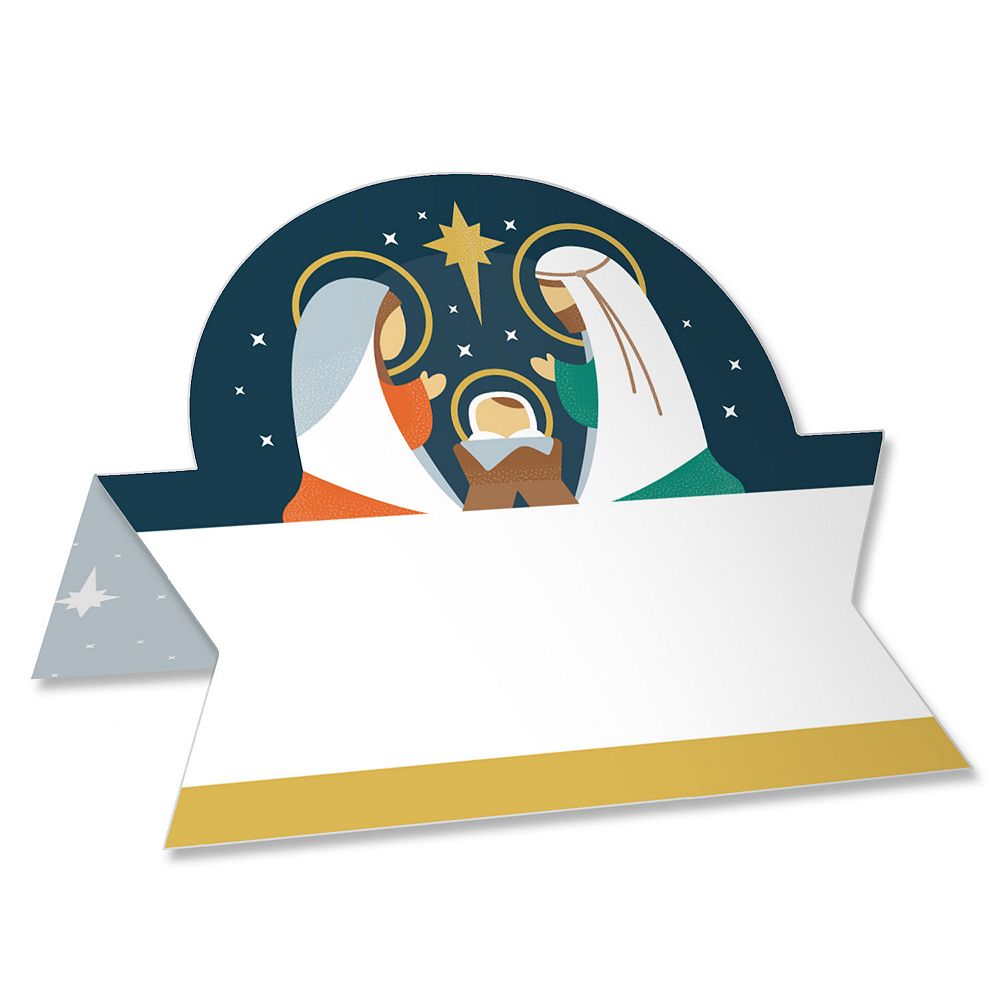 Big Dot Of Happiness Holy Nativity Manger Scene Table Setting Name ...