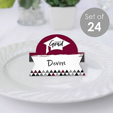 Big Dot Of Happiness Maroon Grad Best Is Yet To Come - Table Setting ...