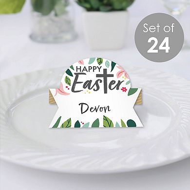 Big Dot Of Happiness Religious Easter Party Buffet Card Setting Name ...