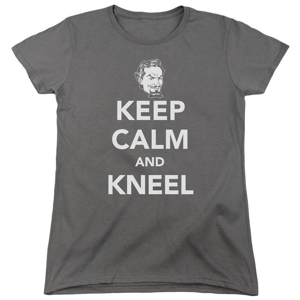 Dc Comics Keep Calm And Kneel Short Sleeve Womens T-shirt