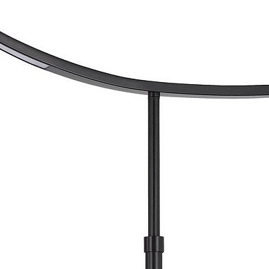 74 Inch Adjustable Floor Lamp, LED Light, Inverted Metal Base, Dark Bronze