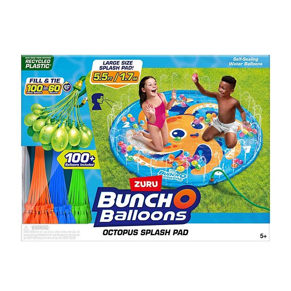 Bunch O Balloons Octopus Splash Pad with 100+ Rapid-Filling Self ...