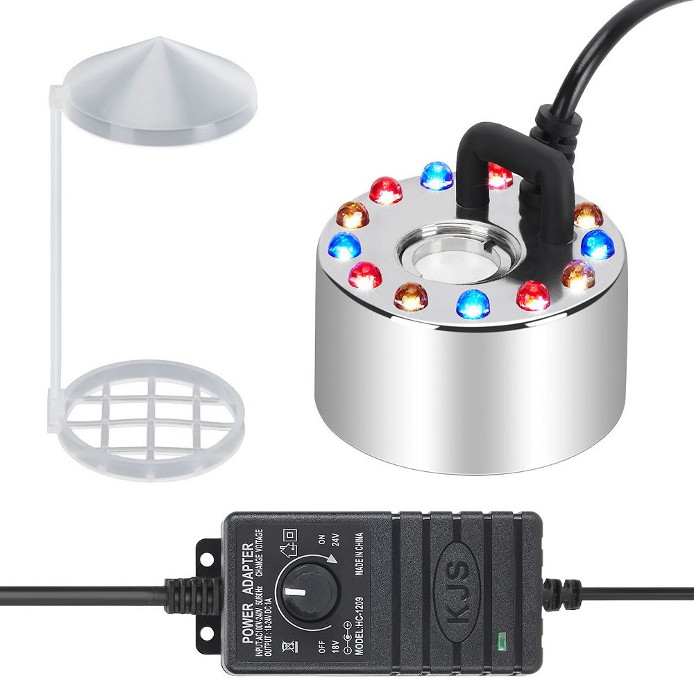 12 LED Lights Mist Maker Fogger Mini Air Humidifier Pond