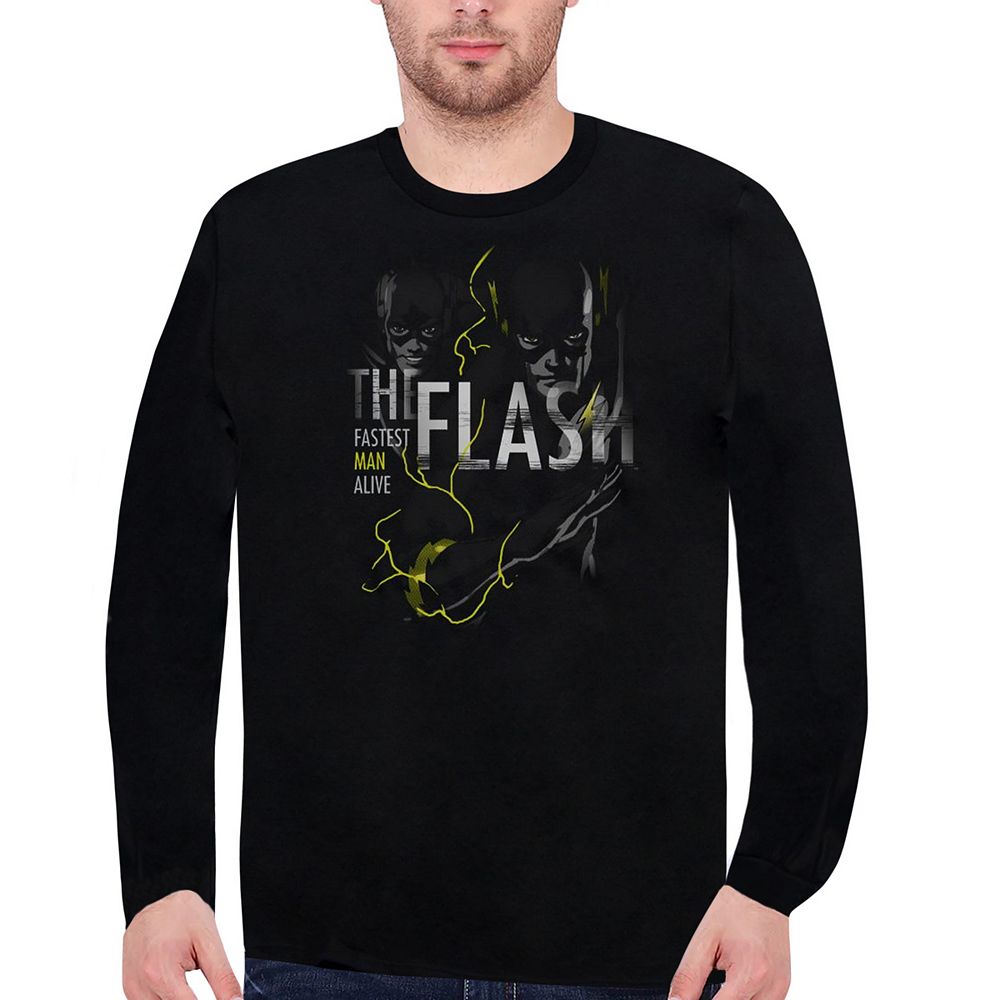 Dc Comics Flash Bold Flash Long Sleeve Adult T-shirt