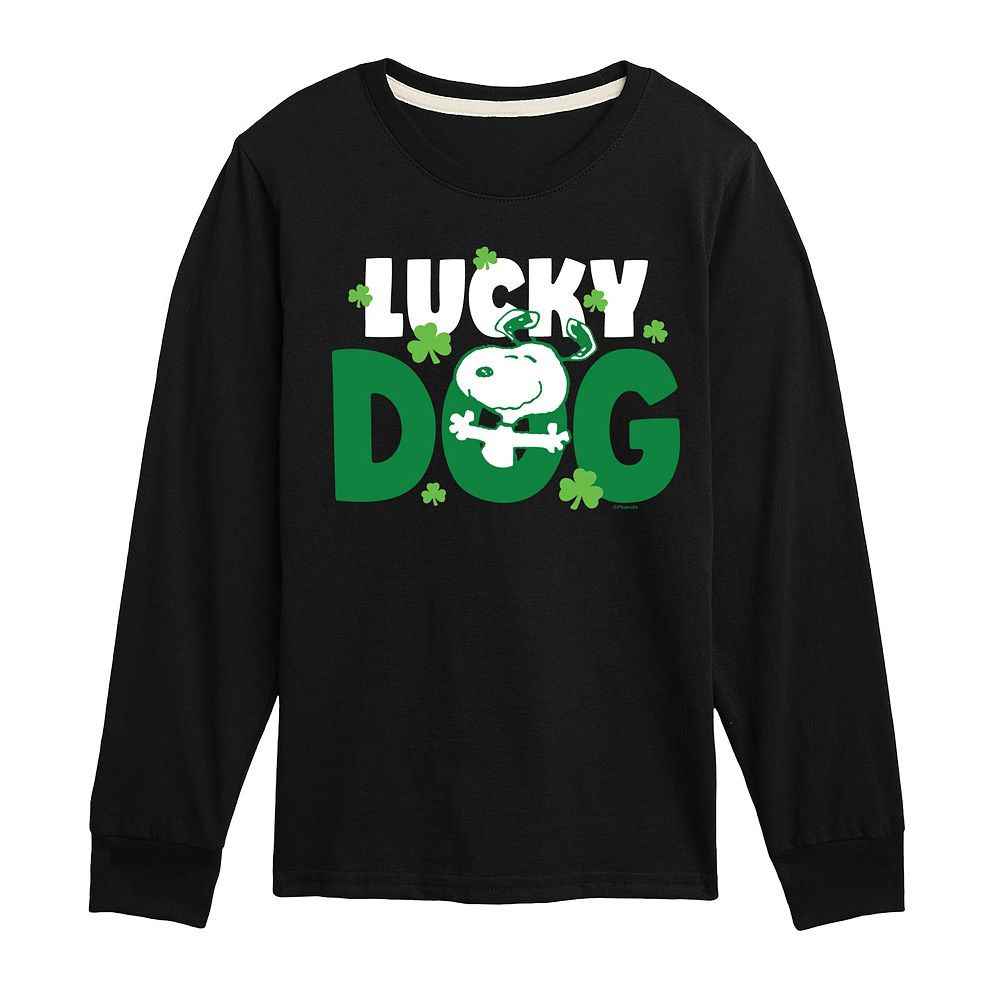 Boys 8-20 Peanuts Snoopy Lucky Dog Long Sleeve