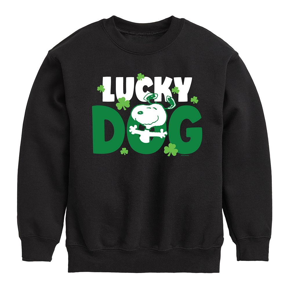 Boys 8-20 Peanuts Snoopy Lucky Dog Fleece Sweatshirt