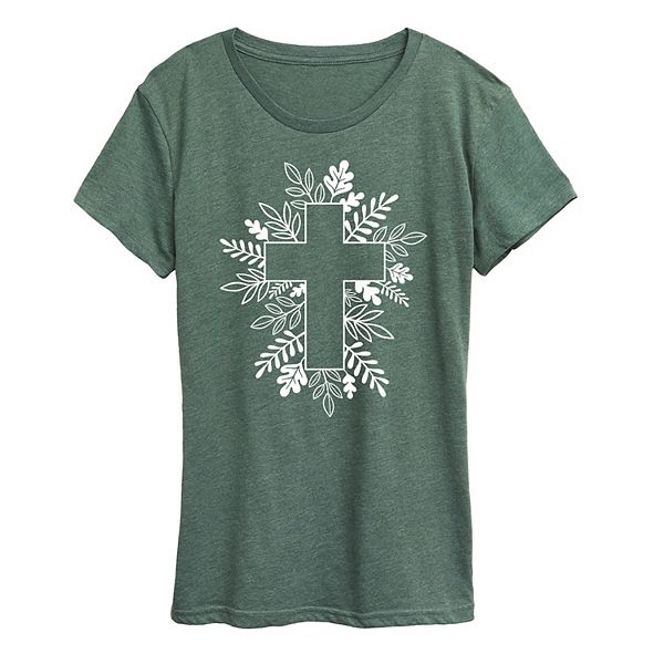 Women's Foliage Cross Graphic Tee