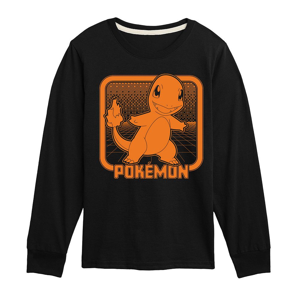 Boys 8-20 Pokemon Retro Charmander Long Sleeve