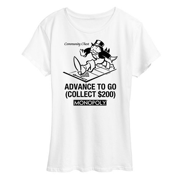 Women's Monopoly Advance To Go Graphic Tee