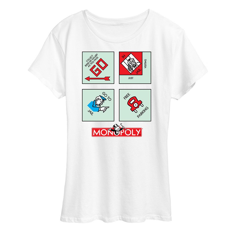 Women's Monopoly Corner Squares Graphic Tee