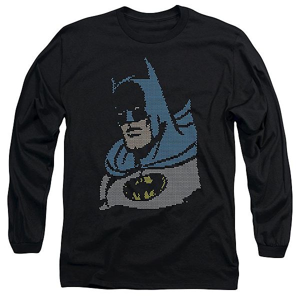 Dc Comics Lite Brite Batman Long Sleeve Adult T-shirt