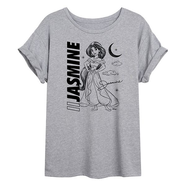 Disney Princess Jasmine Juniors' Autograph Oversized Tee