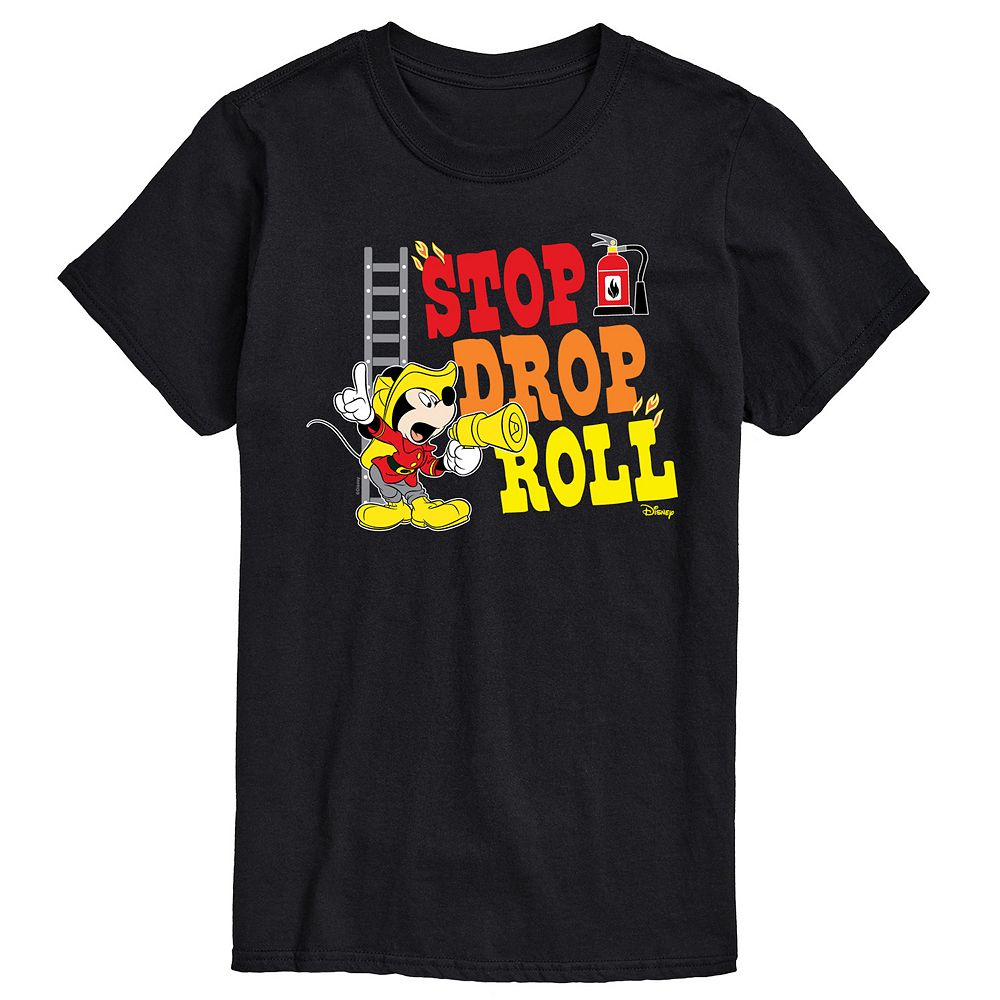 Disney's Mickey Mouse Men's Stop Drop Roll Graphic Tee