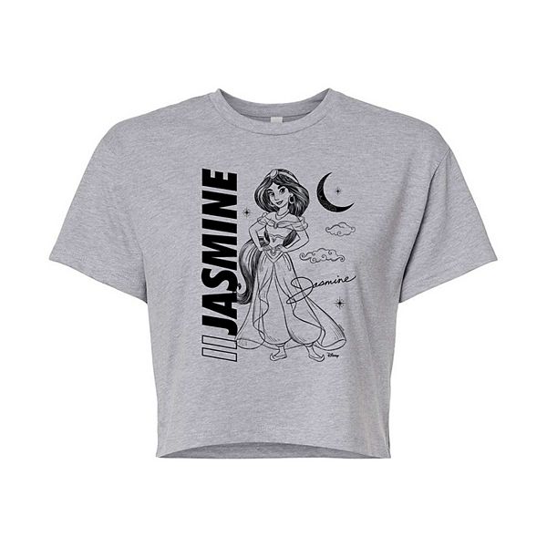 Disney Princess Jasmine Juniors' Autograph Cropped Tee