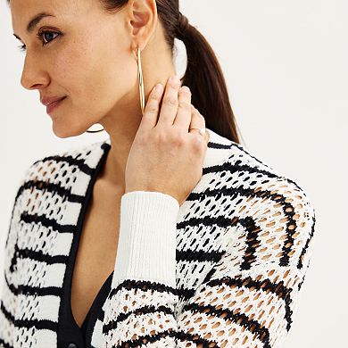 Women's Nine West Crochet Duster Cardigan