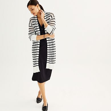 Women's Nine West Crochet Duster Cardigan