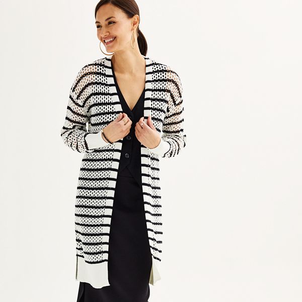 Women's Nine West Crochet Duster Cardigan
