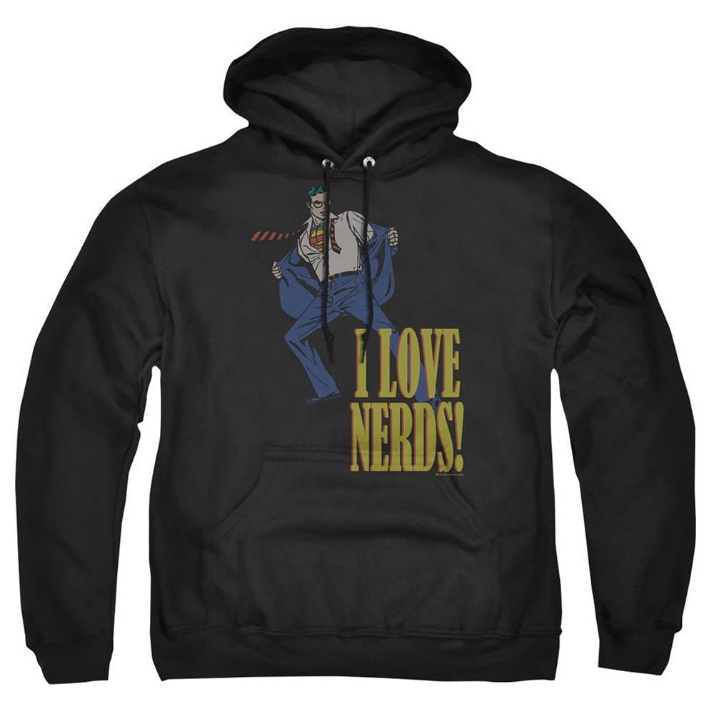 DC Comics I Love Nerds Adult Pull Over Hoodie
