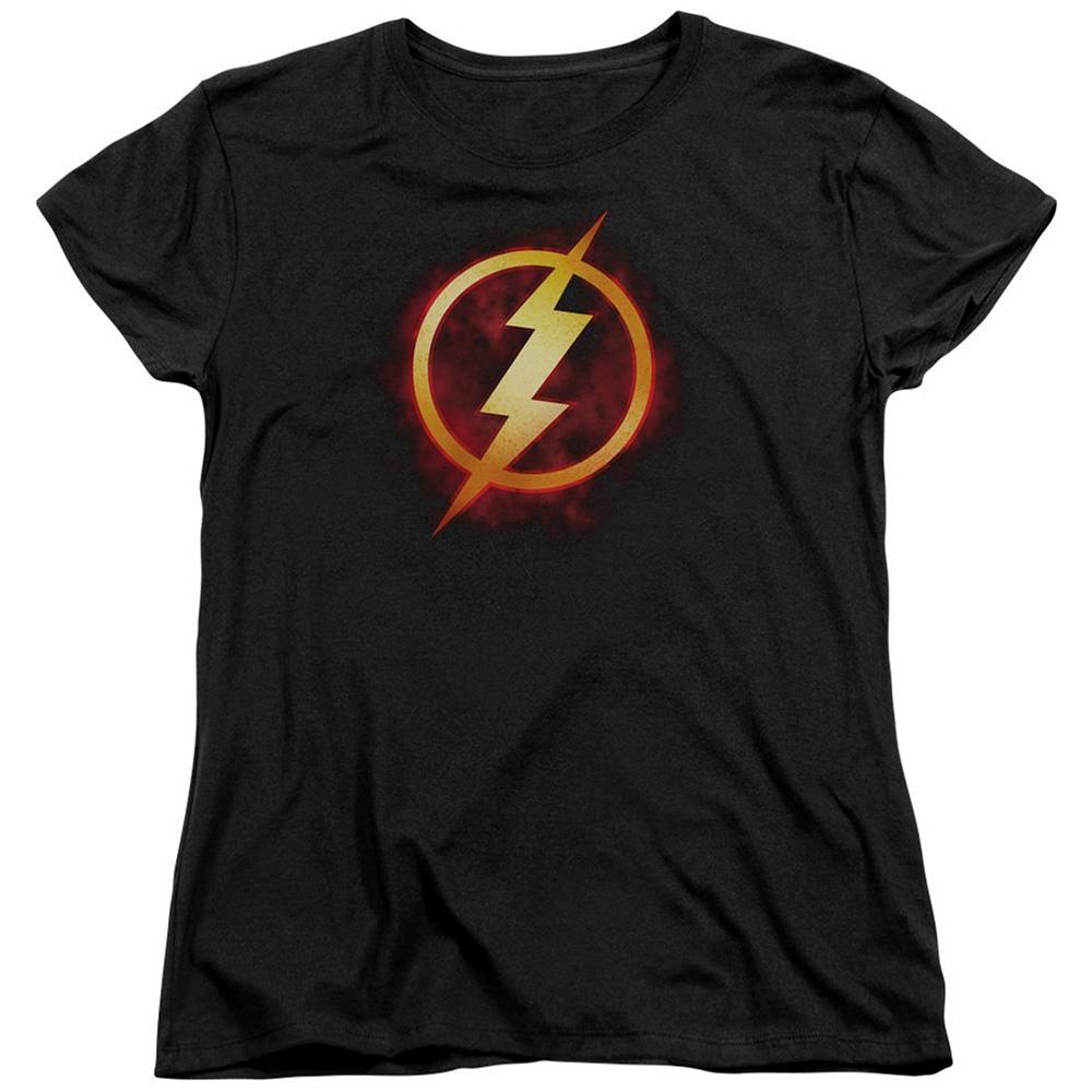 Justice League Of America Flash Title Short Sleeve Womens T-shirt
