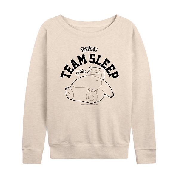 Plus Size Pokemon Snorlax Team Sleep French Terry Long Sleeve Tee