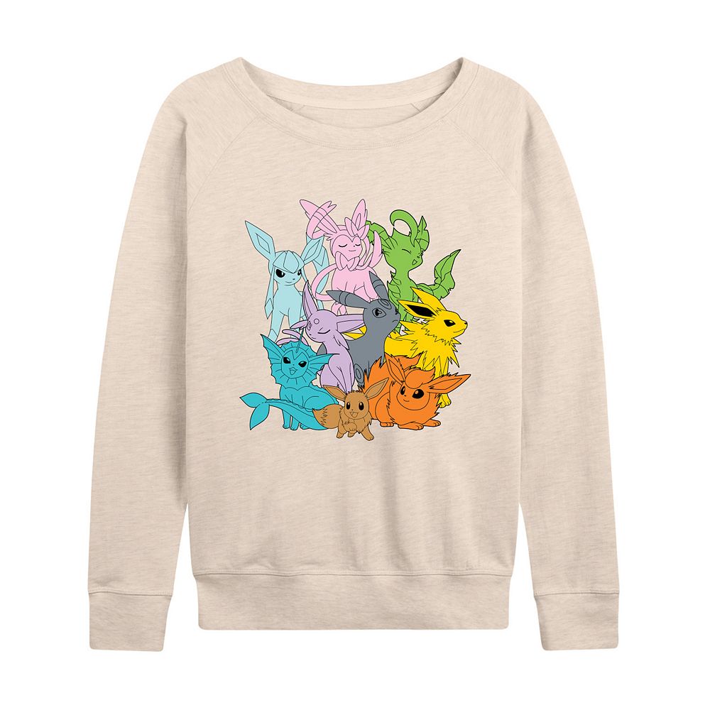 Plus Size Pokemon Group French Terry Long Sleeve Tee