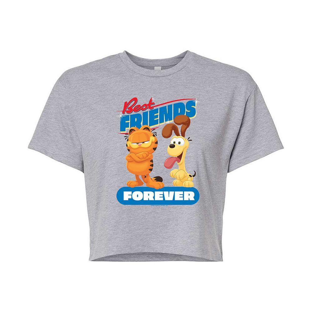 Juniors' The Garfield Movie Best Friends Forever Cropped Tee