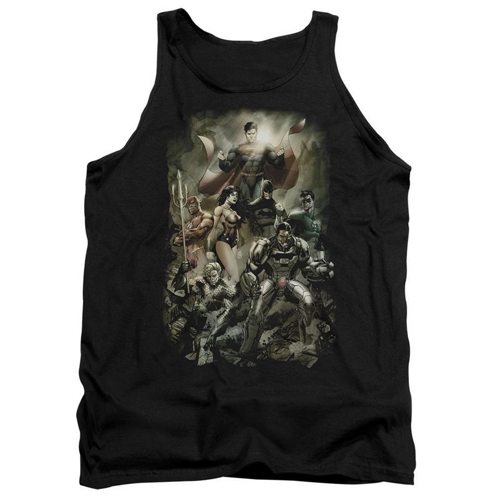 Justice League Of America Aftermath Adult Tank Top
