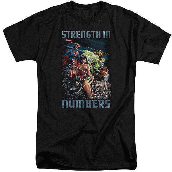 Justice League Of America Strength In Number Short Sleeve Adult Tall T ...