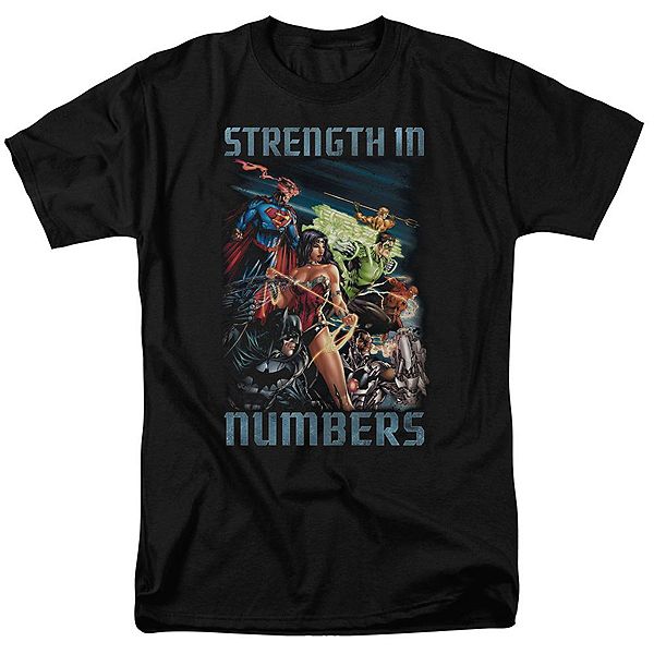 Justice League Of America Strength In Number Short Sleeve Adult T-shirt