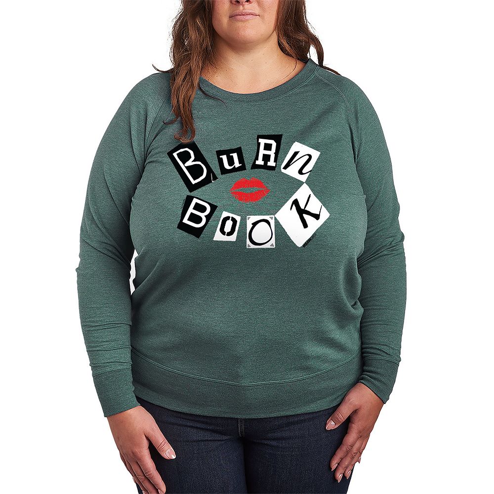 Plus Size Mean Girls Burn Book Lightweight French Terry Sweatshirt