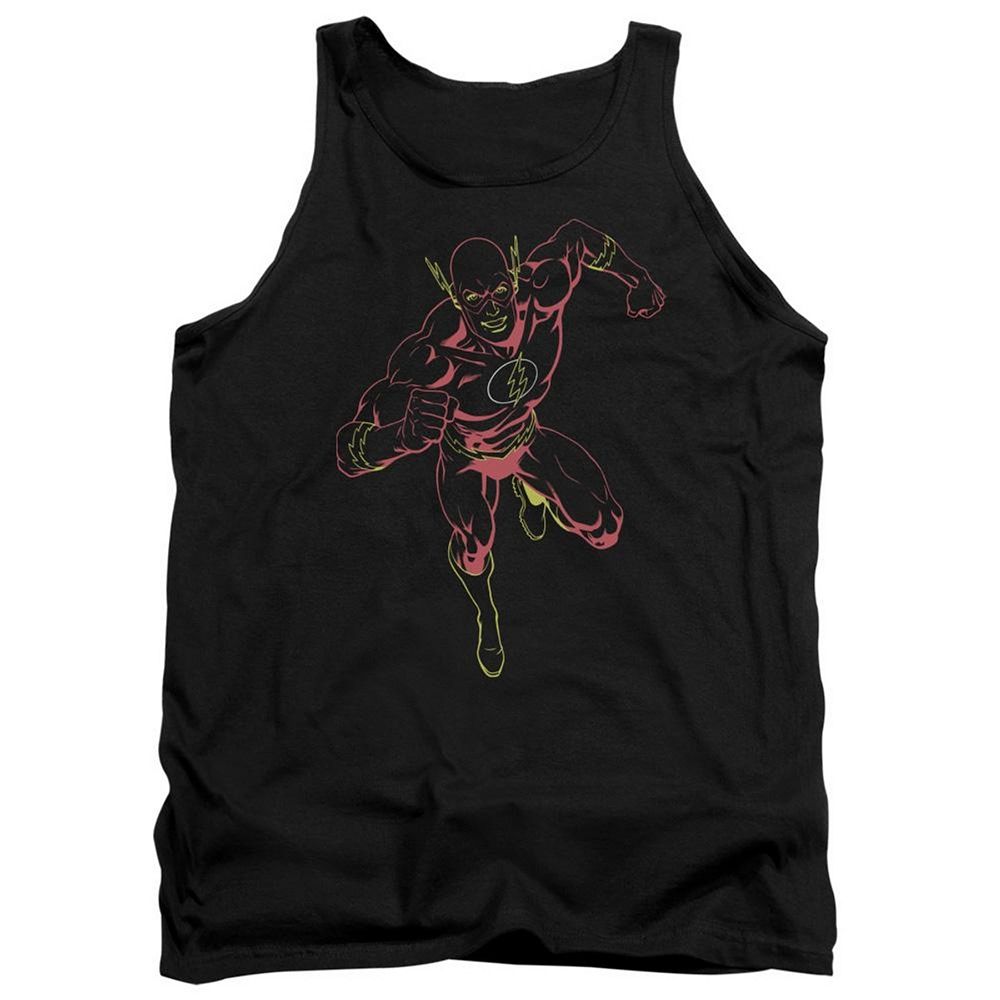 Justice League Of America Neon Flash Adult Tank Top