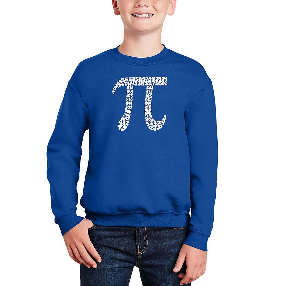 The First 100 Digits Of Pi - Boy's Word Art Crewneck Sweatshirt