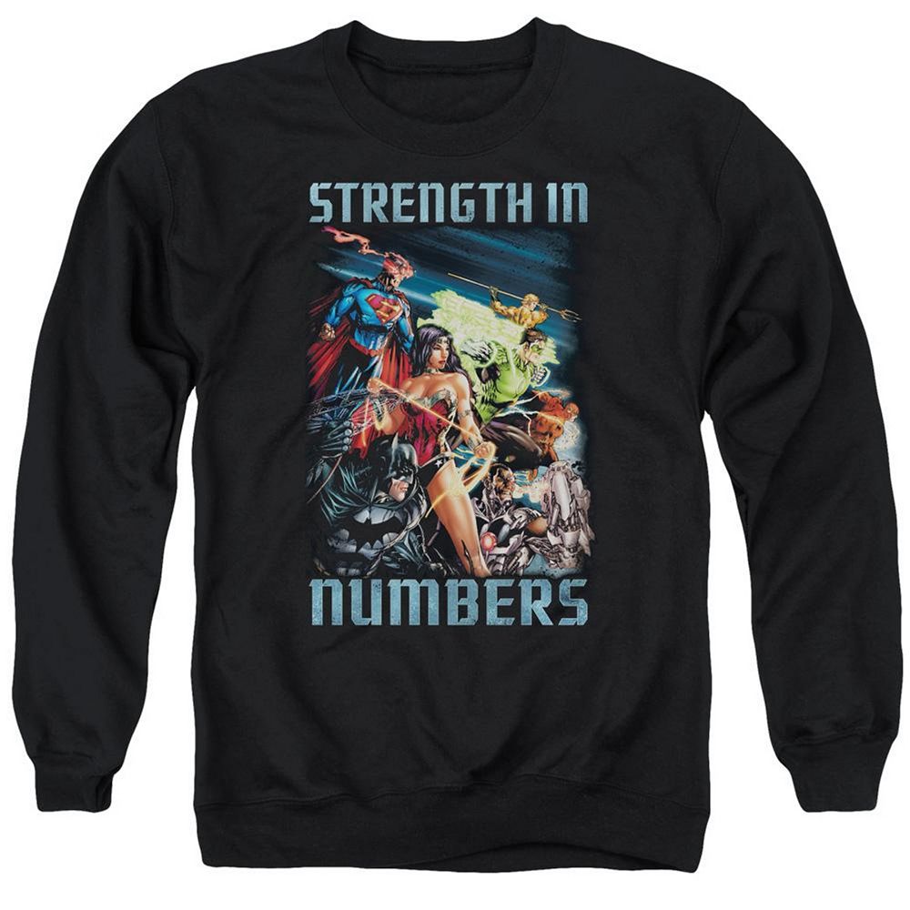 Justice League Of America Strength In Number Adult Crewneck Sweatshirt