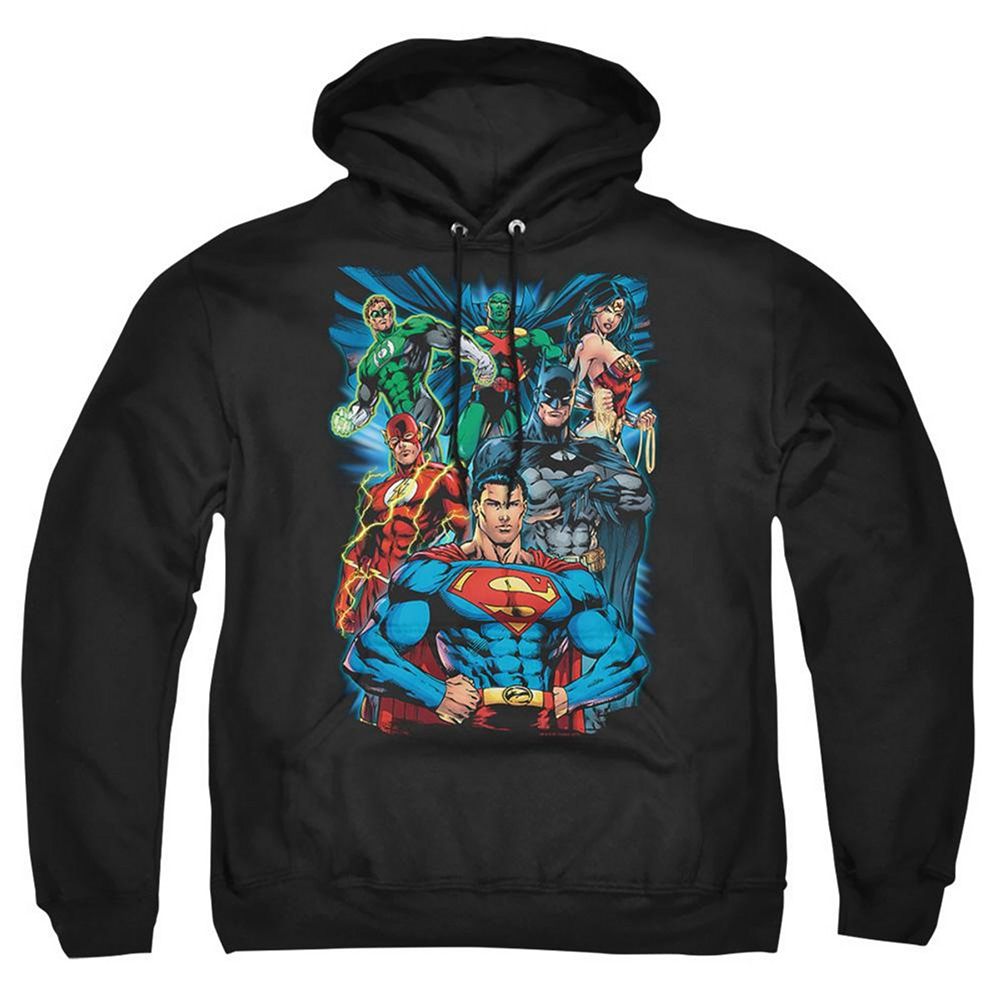 Justice League of America Justice Is Served Adult Pull Over Hoodie