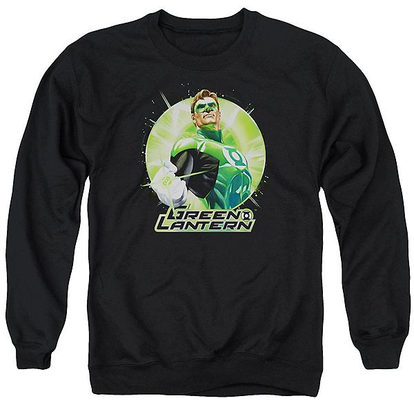 Justice League Of America Green Static Adult Crewneck Sweatshirt