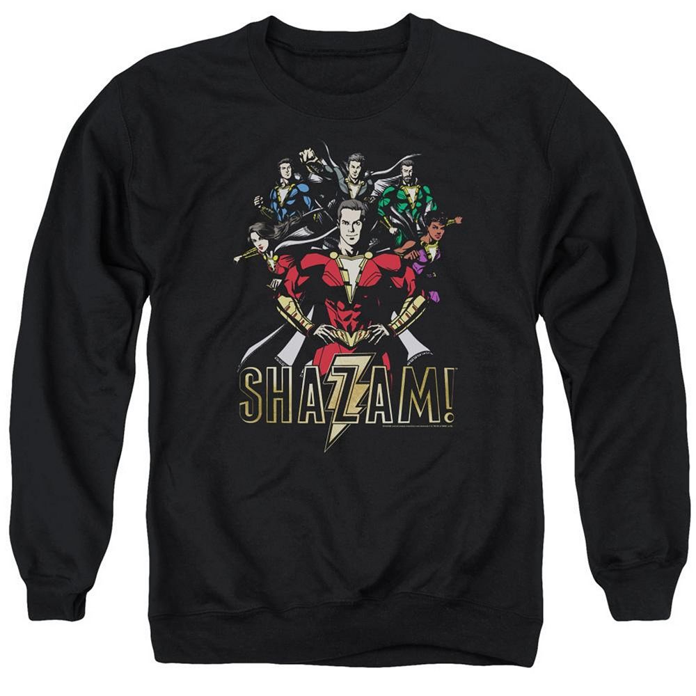 Shazam Movie Group Of Heroes Adult Crewneck Sweatshirt