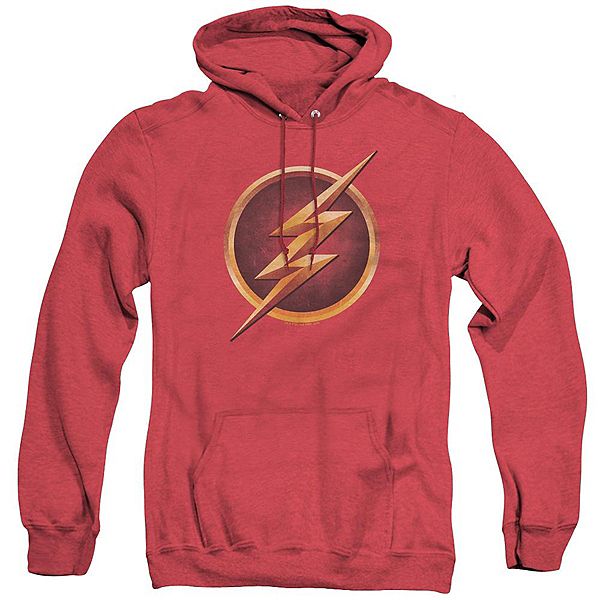 The Flash Chest Logo Adult Heather Hoodie