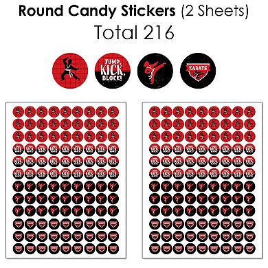 Big Dot Of Happiness Karate Master Martial Arts Birthday Party Candy ...
