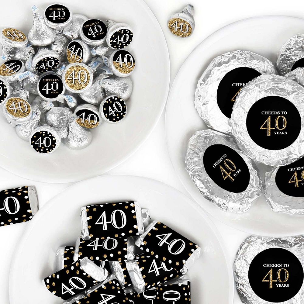 Big Dot Of Happiness Adult 40th Birthday Gold - Birthday Party Candy ...
