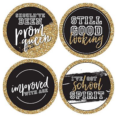 Big Dot Of Happiness Reunited School Class Reunion Funny Name Tags ...