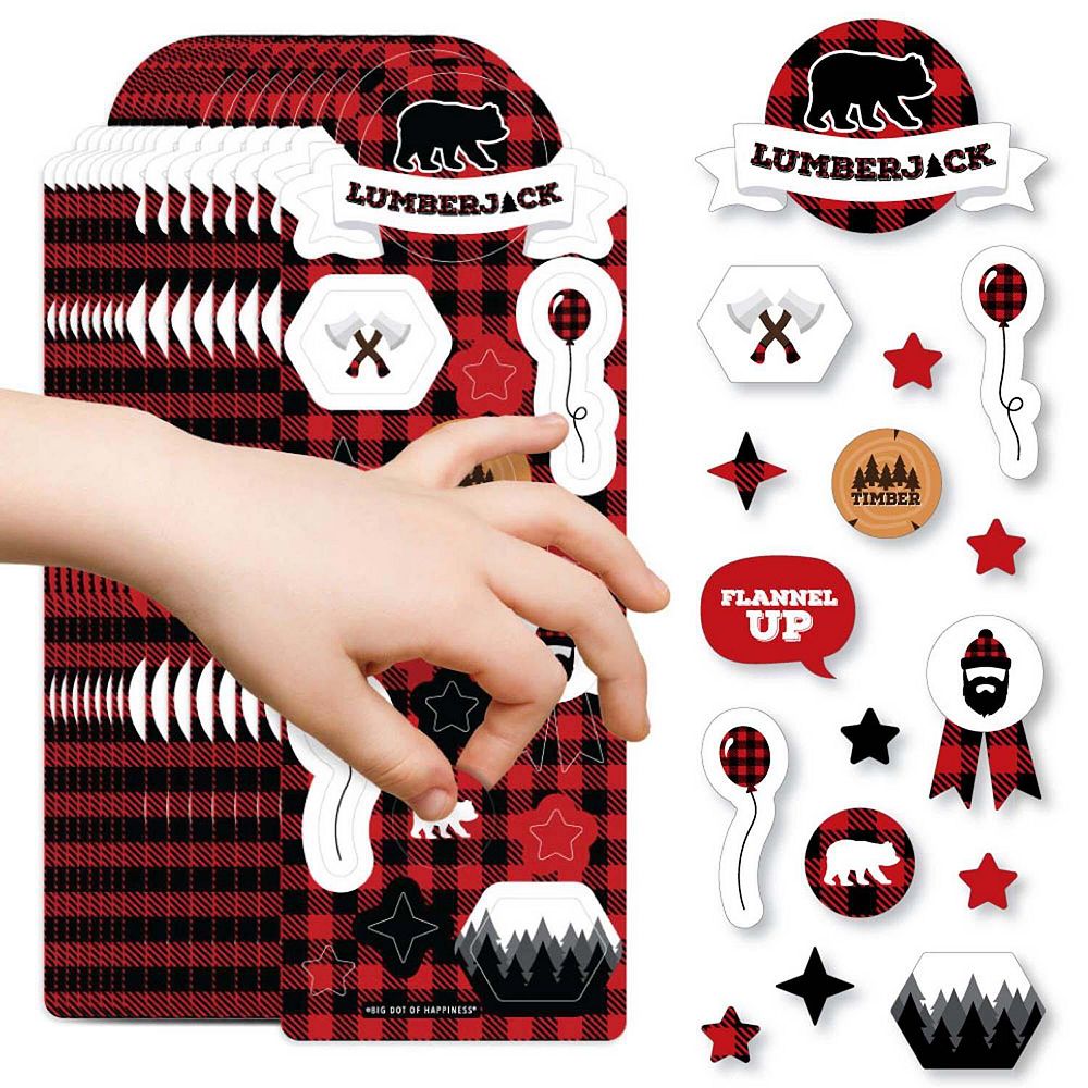 Big Dot Of Happiness Lumberjack Channel The Flannel - Party Favor Kids ...