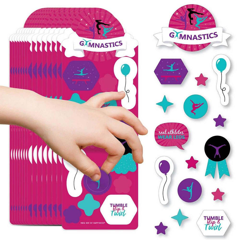 Big Dot Of Happiness Tumble, Flip & Twirl - Gymnastics Kids Stickers ...