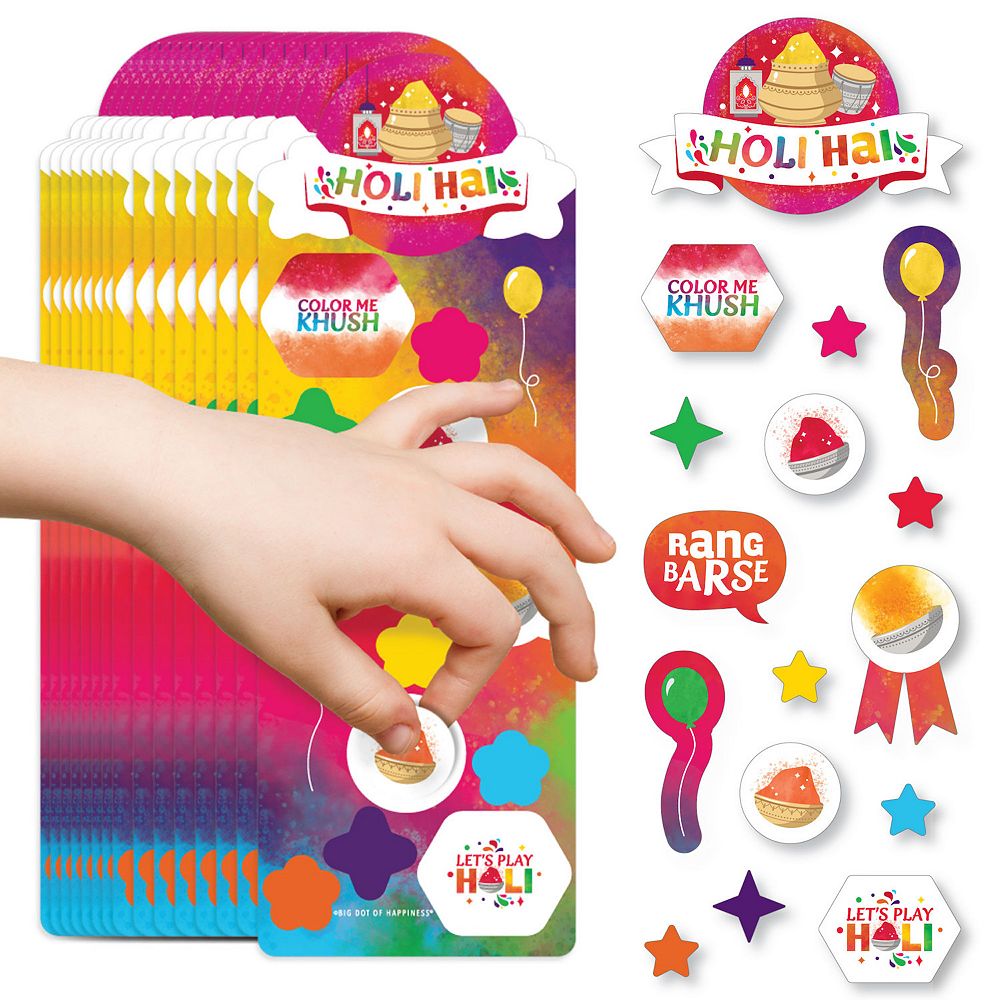 Big Dot Of Happiness Holi Hai - Festival Party Favor - Kids Stickers ...