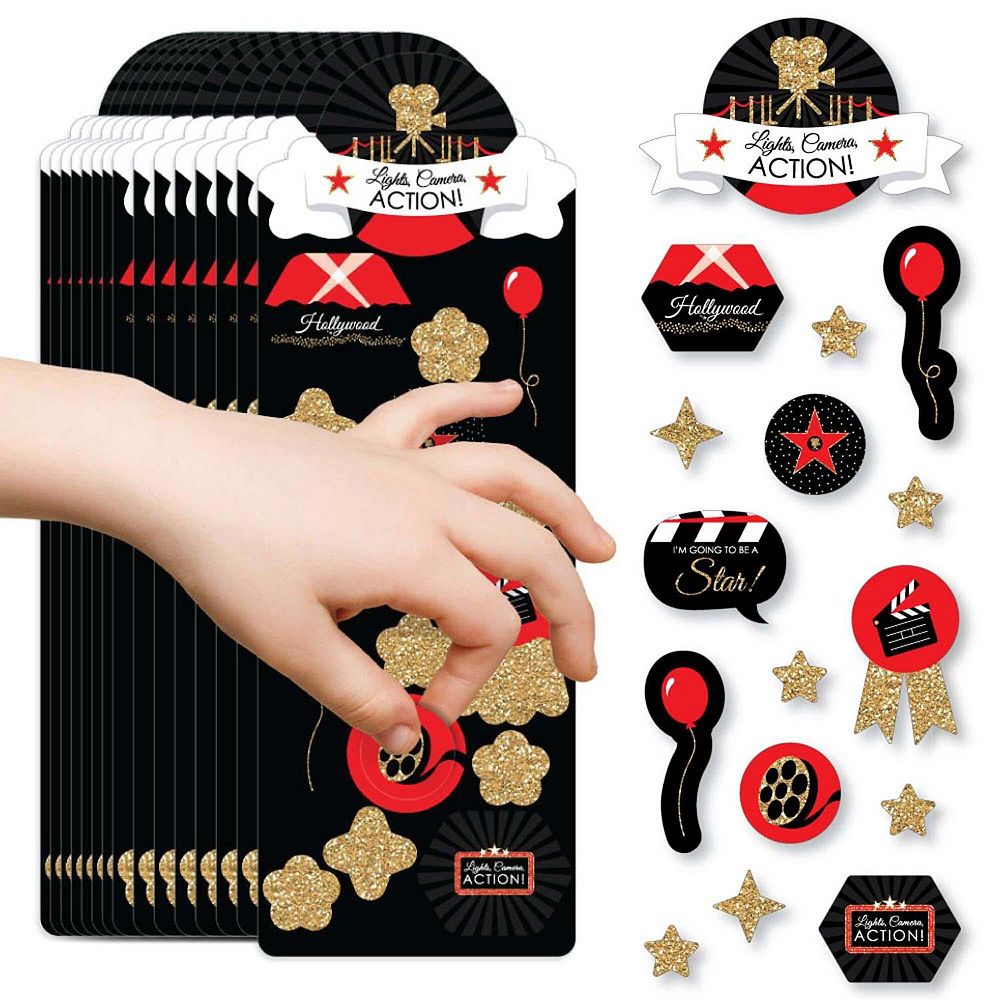 Big Dot Of Happiness Red Carpet Hollywood Party Favor - Kids Stickers ...